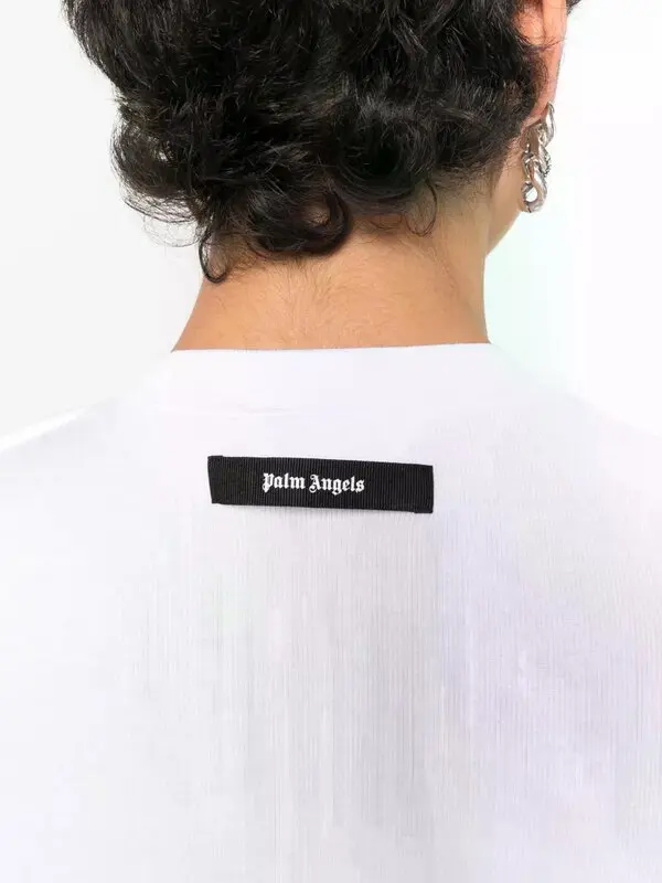 Palm Angels Logo Patch Cropped T-shirt