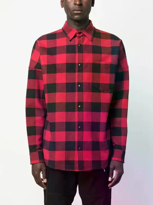 Palm Angels Logo-print Checked Shirt