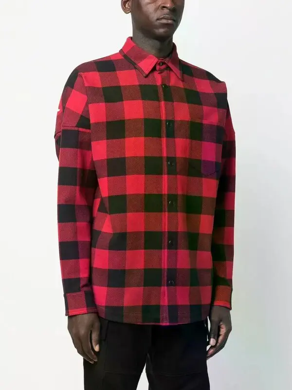Palm Angels Logo-print Checked Shirt