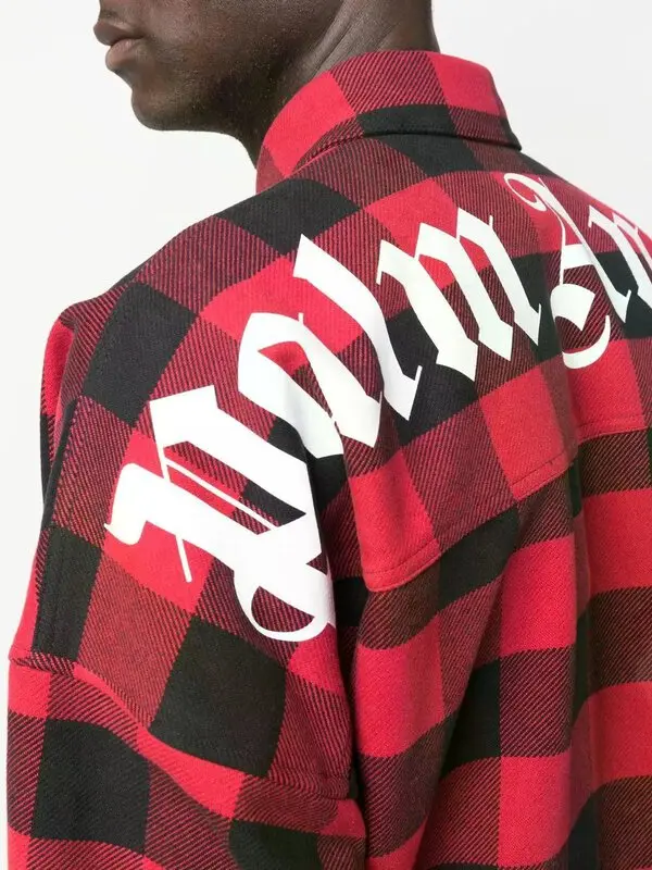Palm Angels Logo-print Checked Shirt