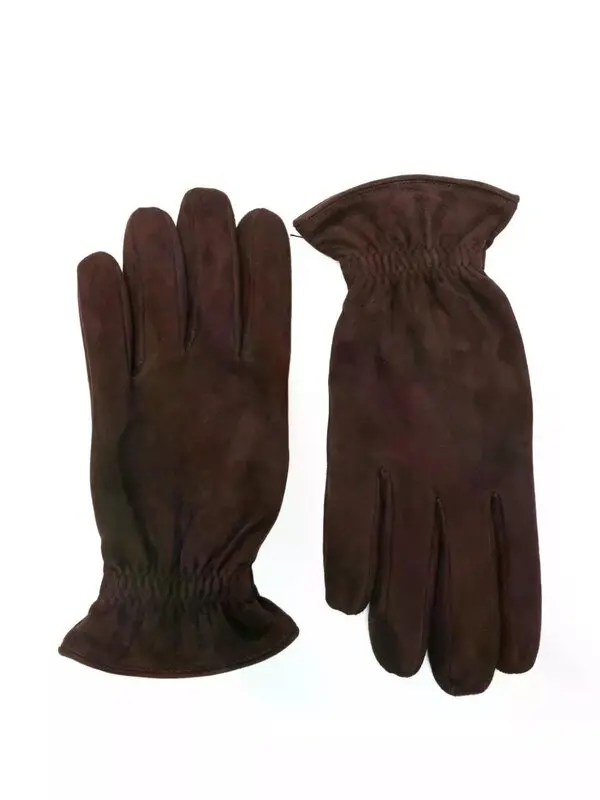 Orciani Ruched Gloves - Brown