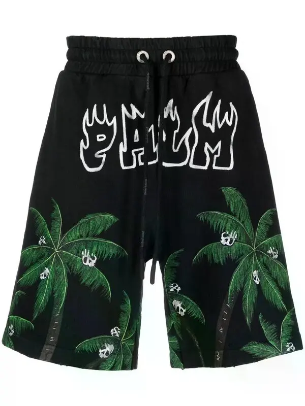 Palm Angels Palm-print Sweatshorts