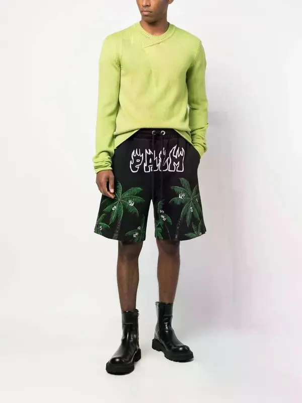 Palm Angels Palm-print Sweatshorts
