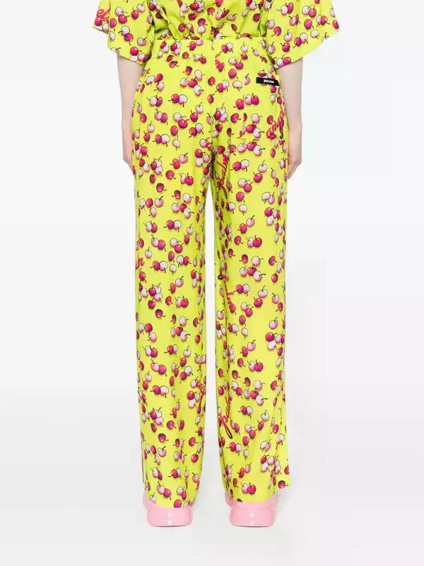 Palm Angels Cherries-patterned Flared Trousers