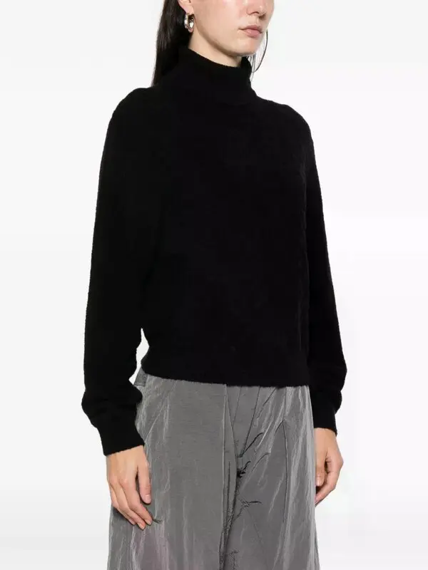 Iceberg Turtleneck Sweater With Ribbed Details - Black