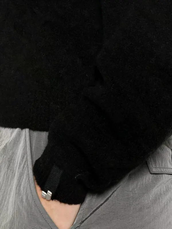 Iceberg Turtleneck Sweater With Ribbed Details - Black
