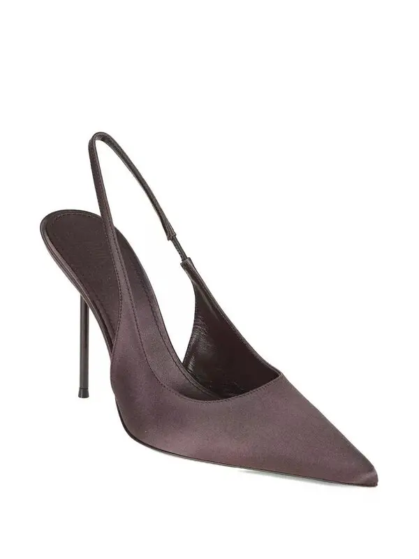 Paris Texas 105mm Pointed-toe Slingback Pumps - Brown