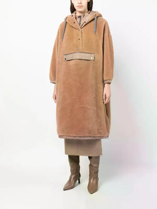 Brunello Cucinelli Faux-fur Midi Cape