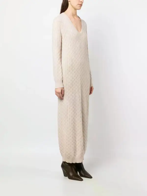 Brunello Cucinelli V-neck Knitted Dress