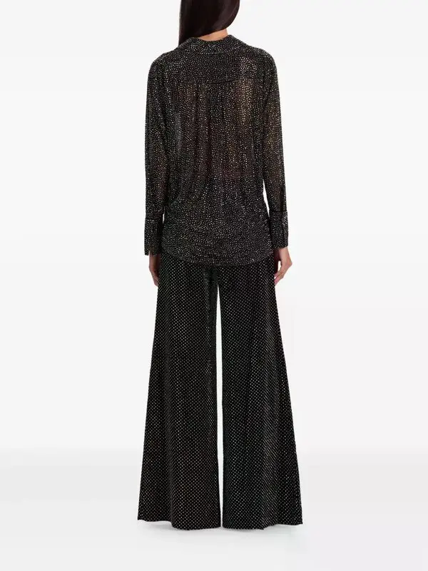 Alice + Olivia Crystals-embellished Button-down Shirt