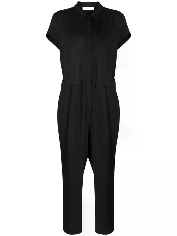 Fabiana Filippi Elasticated Short-sleeve Jumpsuit - Black