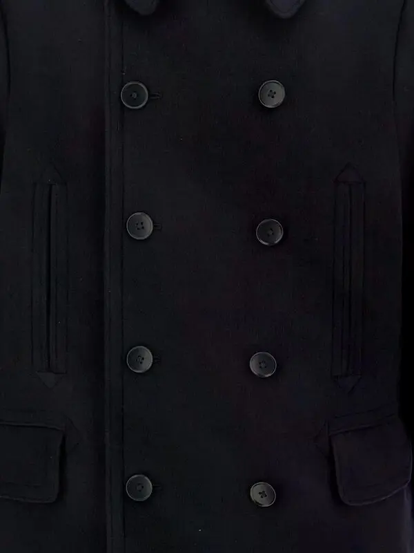 KAPTAIN SUNSHINE Flap-pocket Button Pea Coat