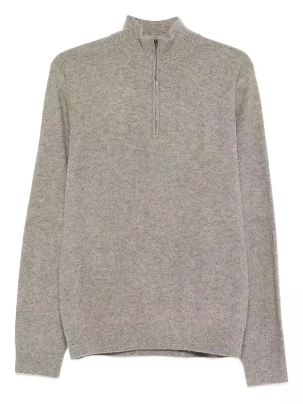 Vince Zip Mock-neck Sweater