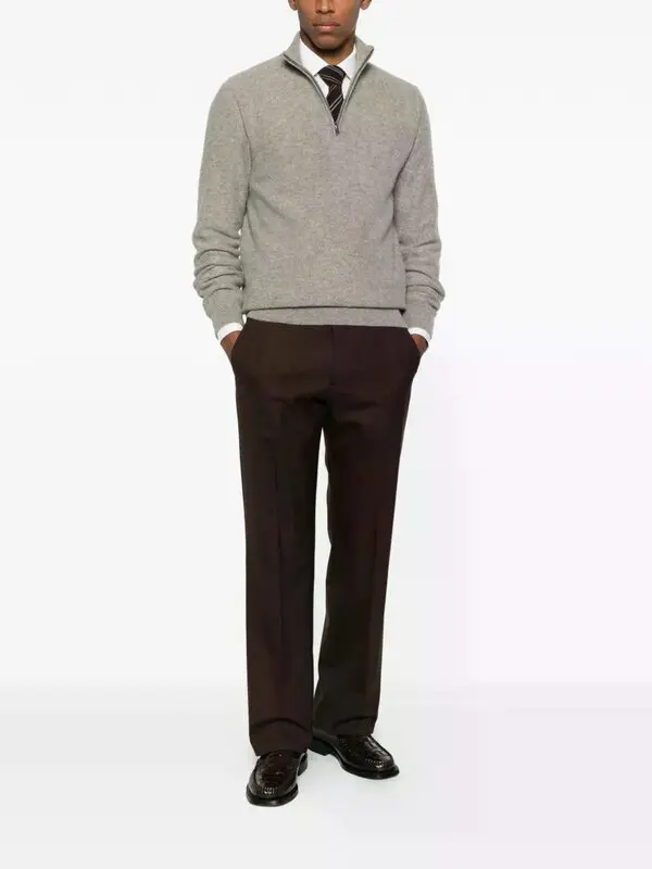 Vince Zip Mock-neck Sweater