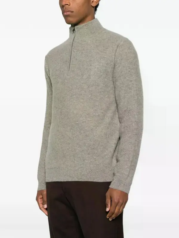 Vince Zip Mock-neck Sweater