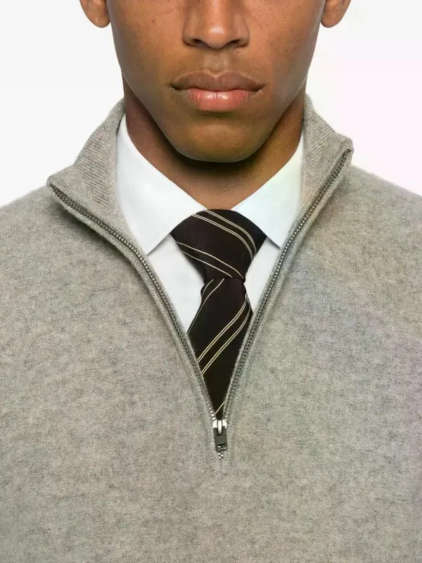 Vince Zip Mock-neck Sweater