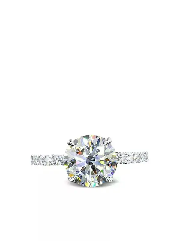 JEWELS AFICIONADO 14k White Gold Diamond Ring - Silver