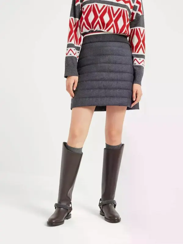 Brunello Cucinelli Padded-design Mini Skirt