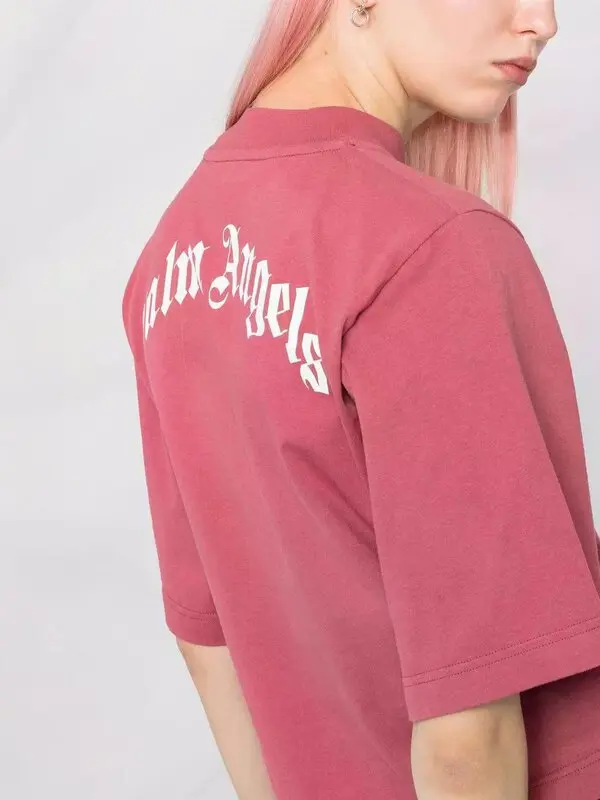Palm Angels Bear-print Cropped T-shirt