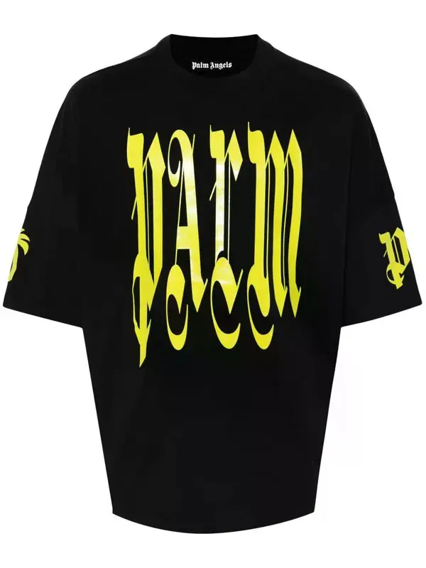 Palm Angels Gothic Logo-print T-shirt