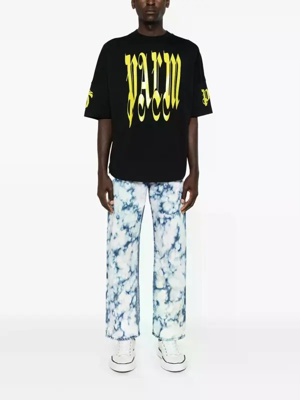 Palm Angels Gothic Logo-print T-shirt