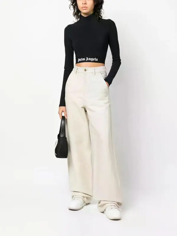 Palm Angels Logo-underband Crop Top
