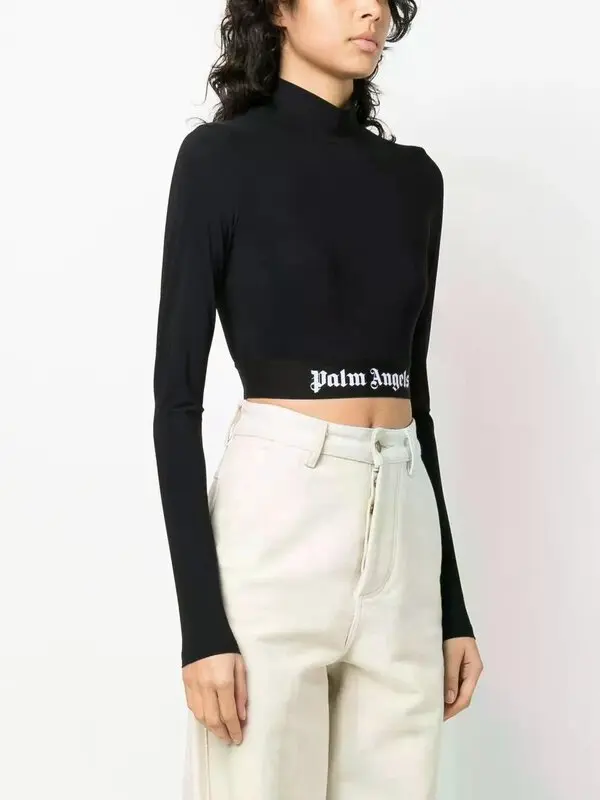 Palm Angels Logo-underband Crop Top
