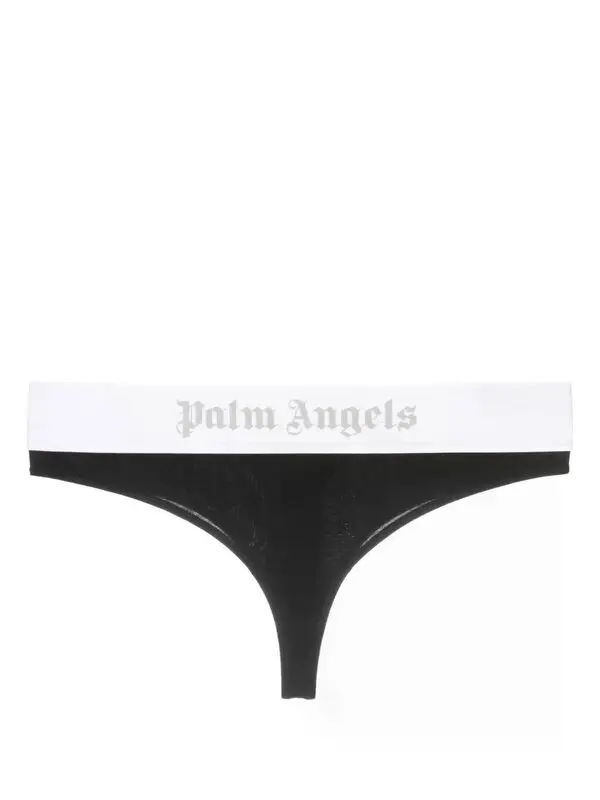Palm Angels Logo Band Thong - Black