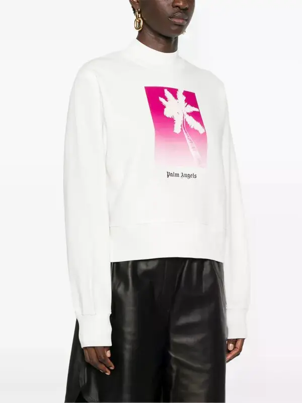 Palm Angels Palm Tree-print Cotton Sweatshirt