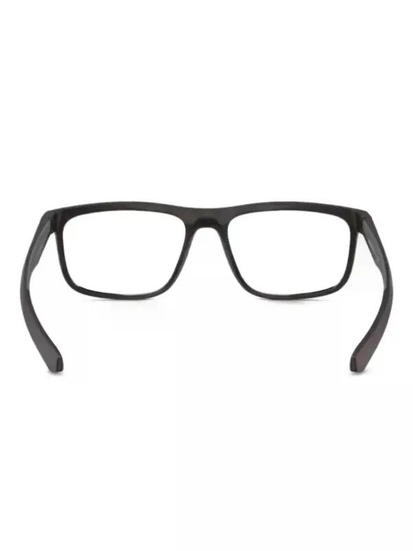 Emporio Armani Rectangle-frame Logo Glasses - Brown