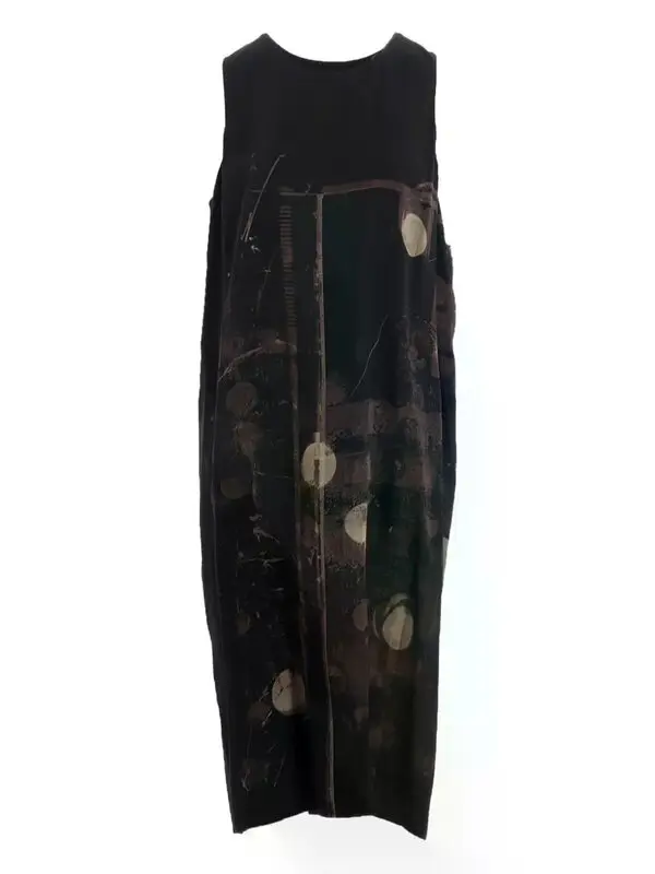 Y’s Printed Sleeveless Midi Dress