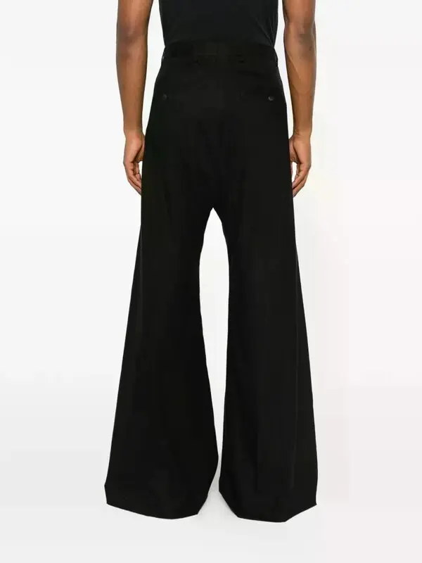 Rick Owens Zip Cotton Trousers - Black