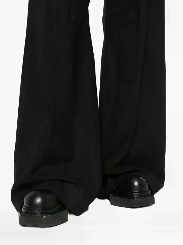 Rick Owens Zip Cotton Trousers - Black