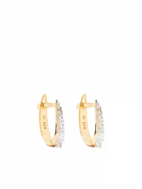 MISSOMA Claw Crystal Pavé Huggie Earrings