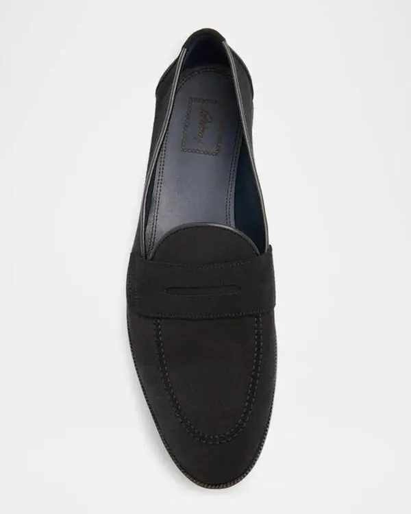 Brioni Appia Suede Penny Loafers