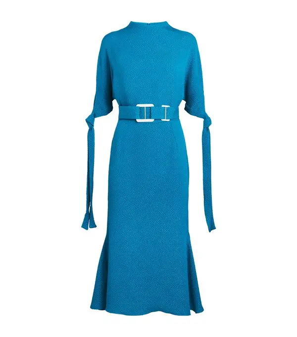 EDELINE LEE Jacquard Belted Midi Dress