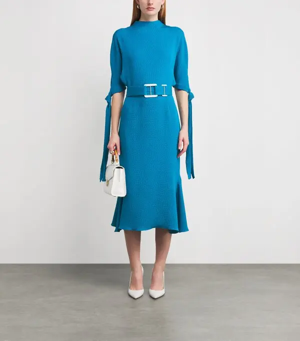 EDELINE LEE Jacquard Belted Midi Dress