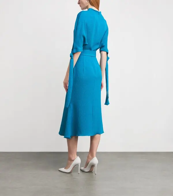 EDELINE LEE Jacquard Belted Midi Dress