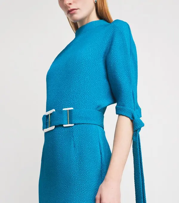 EDELINE LEE Jacquard Belted Midi Dress