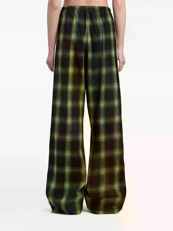 Palm Angels Logo-embroidered Plaid Track Pants