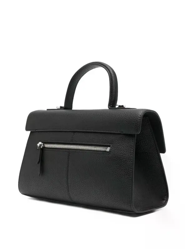 Cafuné Grain Leather Crossbody Bag - Black