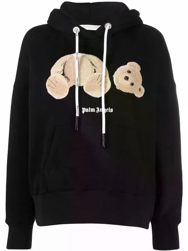 Palm Angels Broken Bear Cotton Hoodie