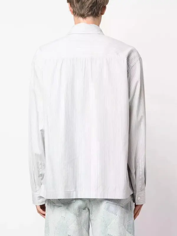 Palm Angels Monogram-embroidered Striped Shirt