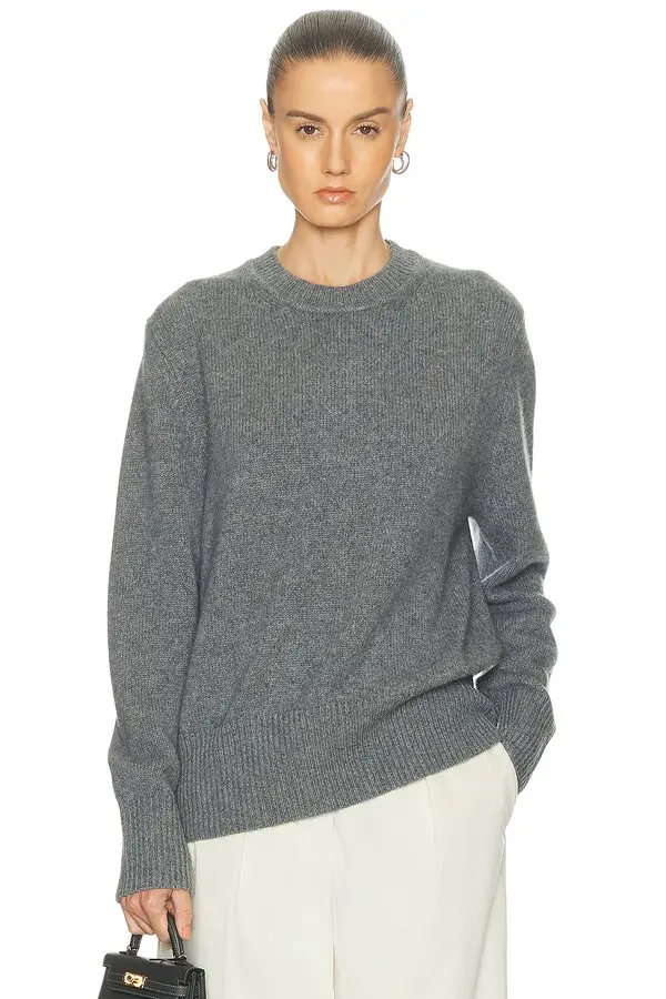Renggli Oversized Crewneck Sweater - Pebble