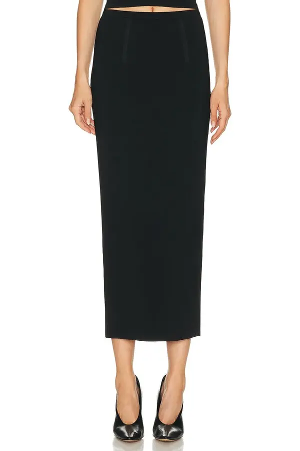 HIGH SPORT Long Lawton Skirt - Black