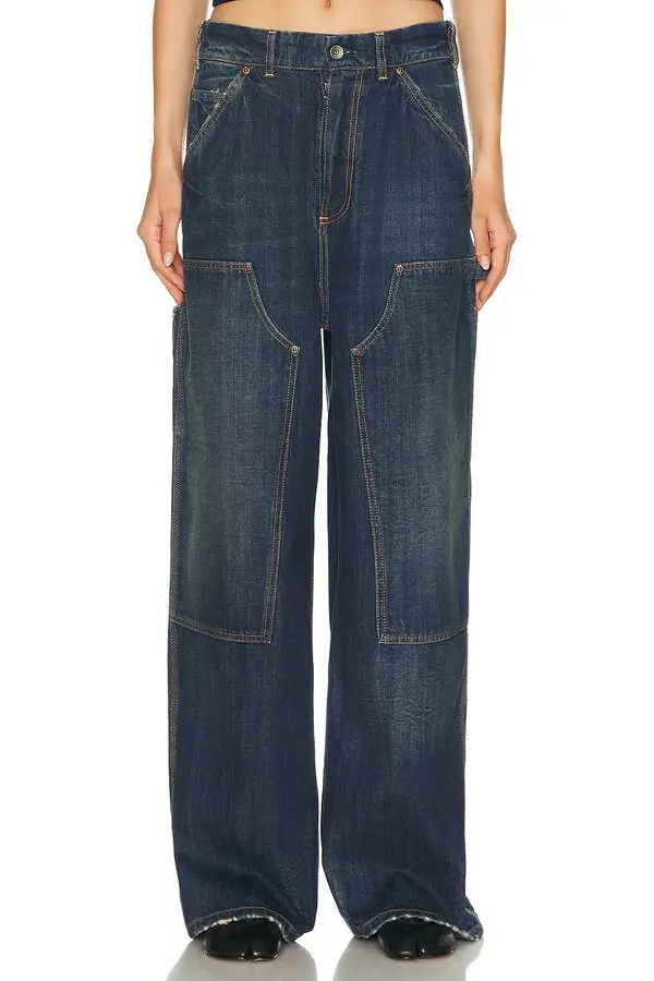 MAISON MARGIELA Double Knee Wide Leg - Blue Wash
