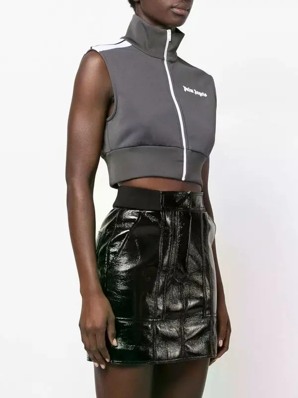 Palm Angels Logo-print Zip-up Vest