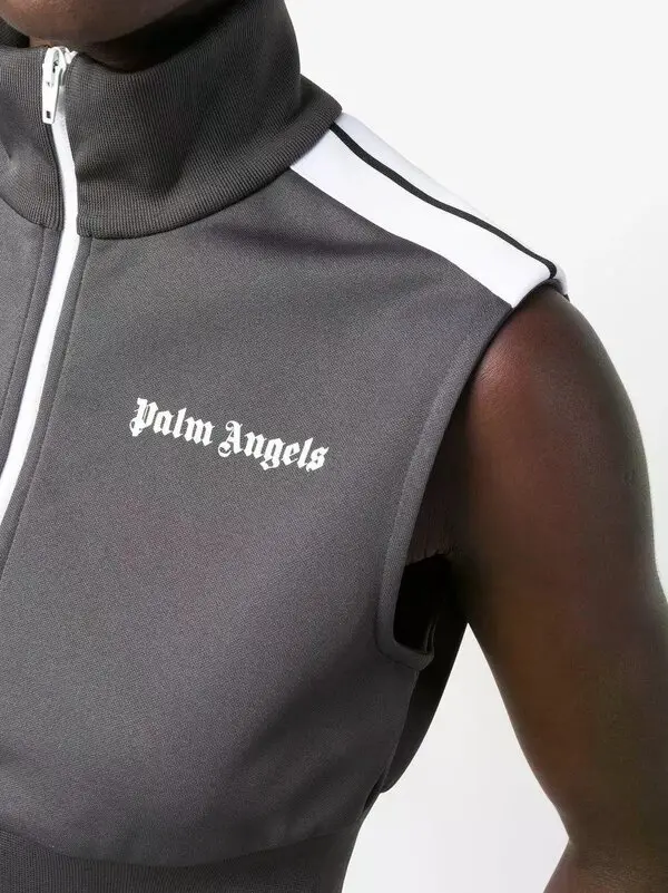 Palm Angels Logo-print Zip-up Vest