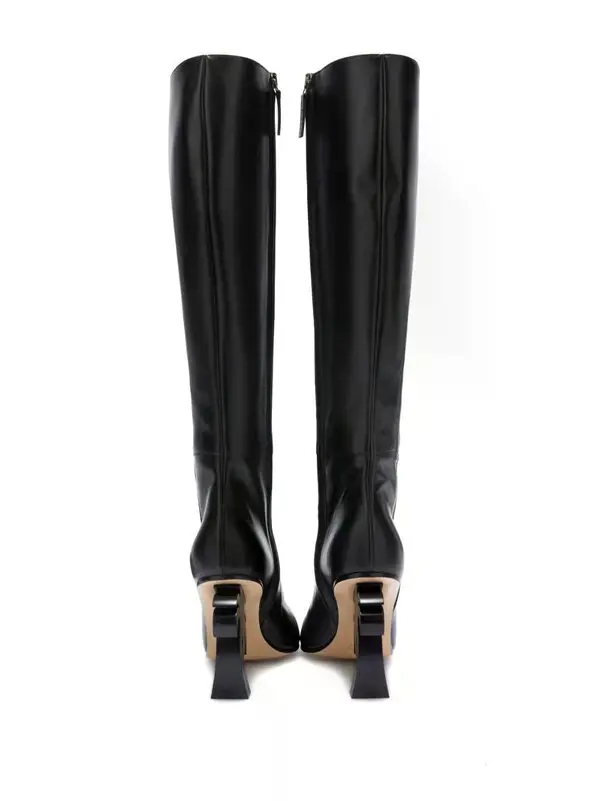 Palm Angels Palm-heel Leather Knee Boots