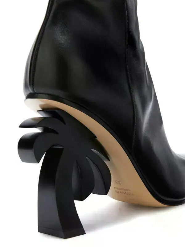 Palm Angels Palm-heel Leather Knee Boots